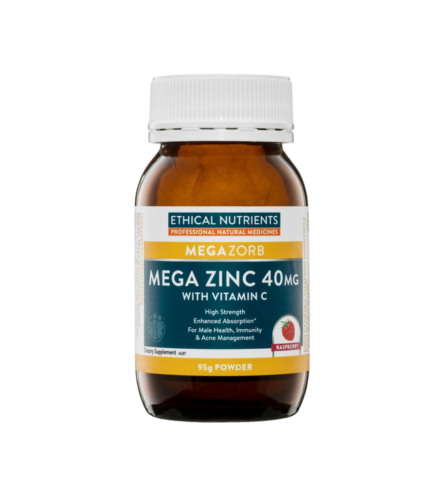 Ethical Nutrients MEGAZORB Mega Zinc 40mg 95g Powder Raspberry